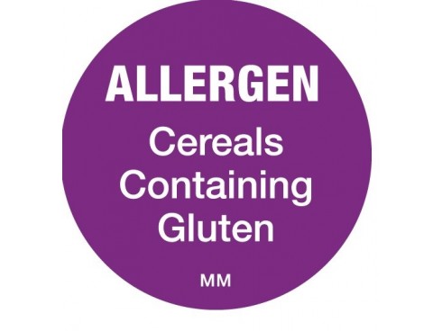 LABEL ALLERGEN CEREAL 1" CIRCLE [XHS90016] - per 1000 - Instock Group